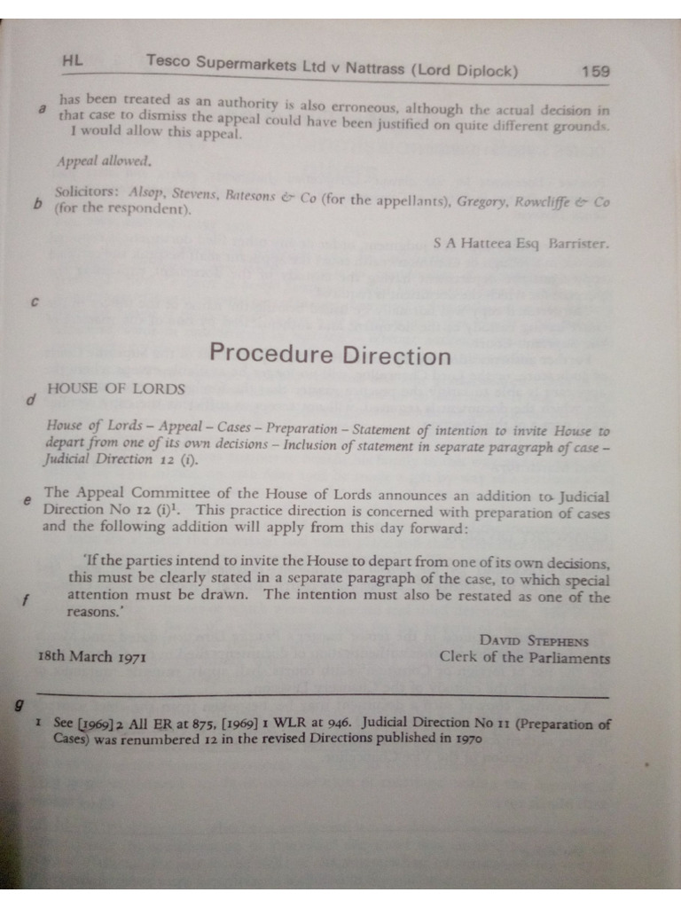 Procedure Direction House of Lords Appeal Preparations of CasesHL | PDF