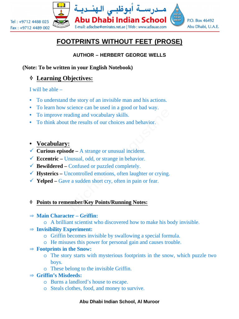 Assignment - Footprints Without Feet | PDF