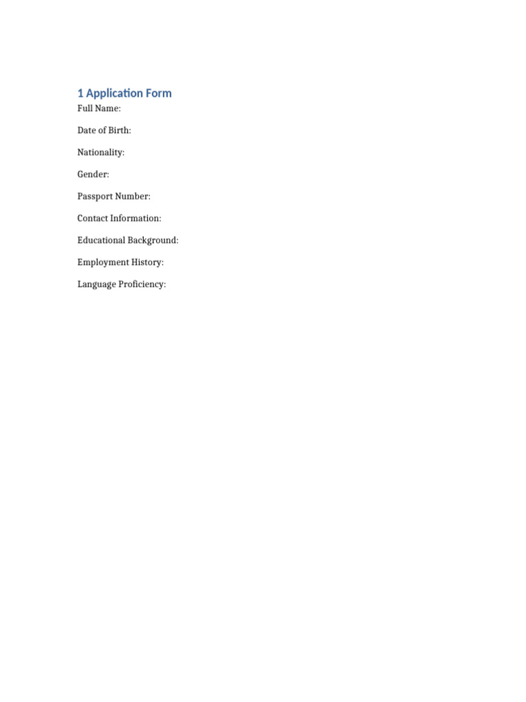 1 Application Form | PDF
