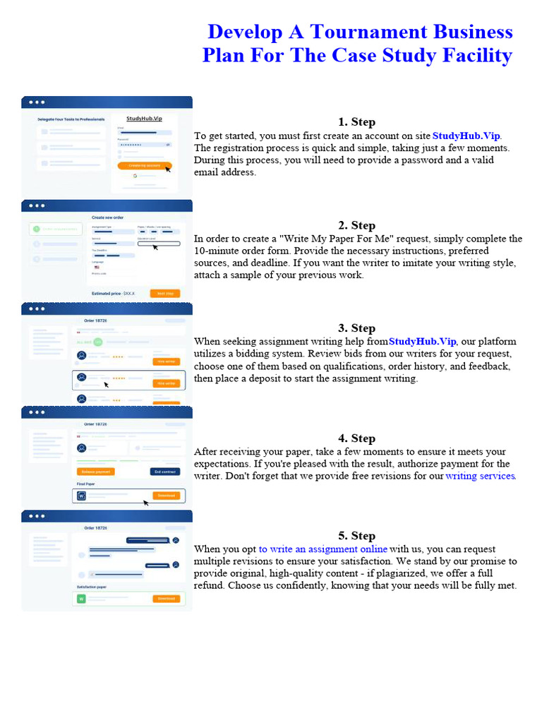 Develop A Tournament Business Plan For The Case Study Facility | PDF ...