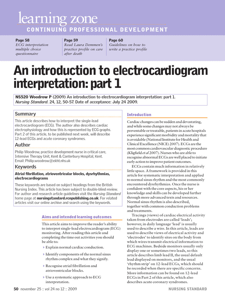 ECG Interpretation: PQRST Waves Explained | PDF | Electrocardiography ...