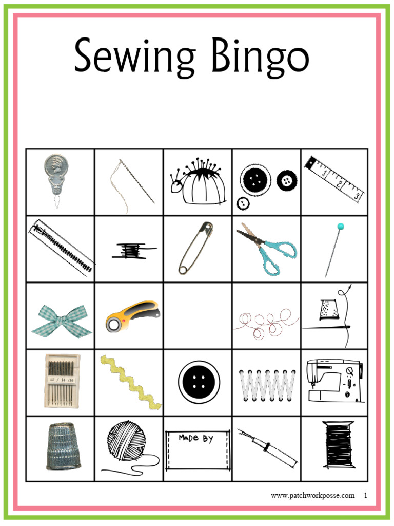 Sewing Bingo Game Instructions | PDF