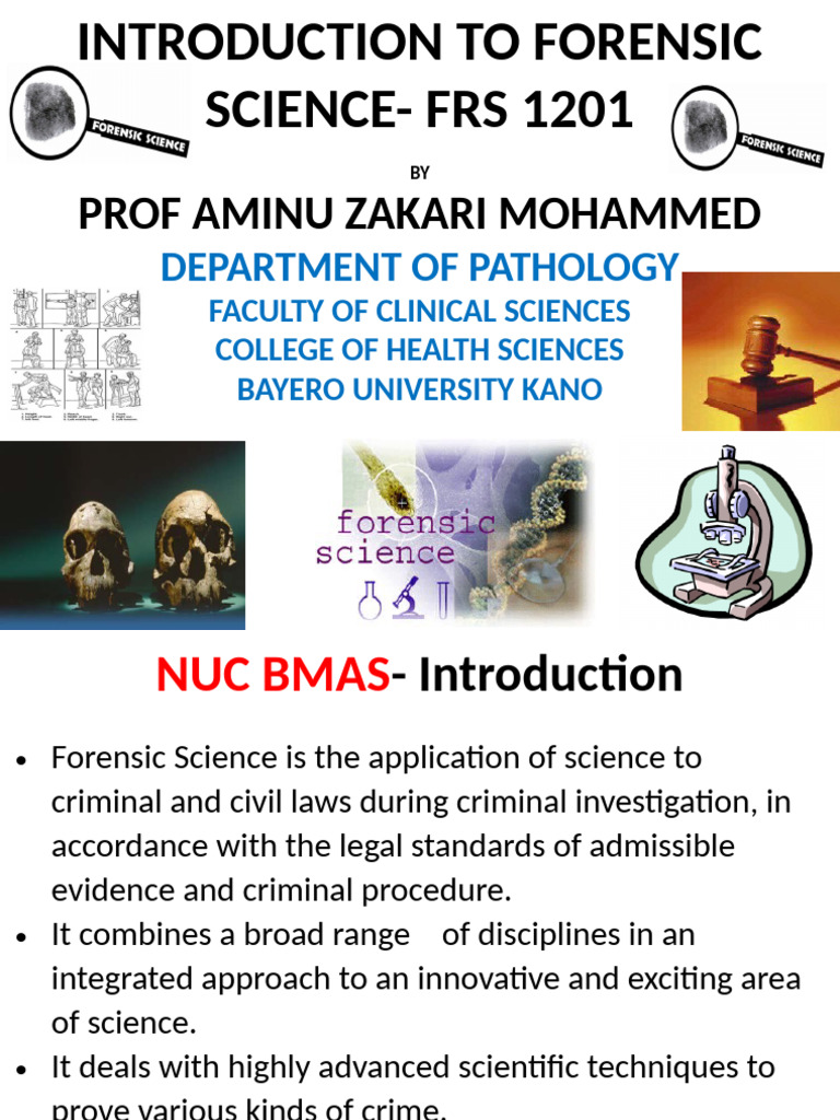 Forensic Science 1201 Lectures Final Students Version | PDF | Forensic ...