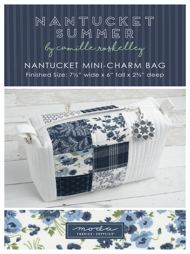 Mini Charm Bag Nantucket Summer Instructions From Moda | PDF | Seam ...