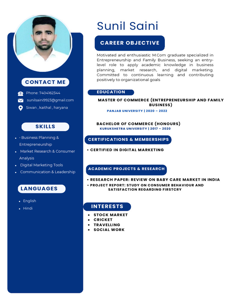 Sunil's Resume 2 | PDF