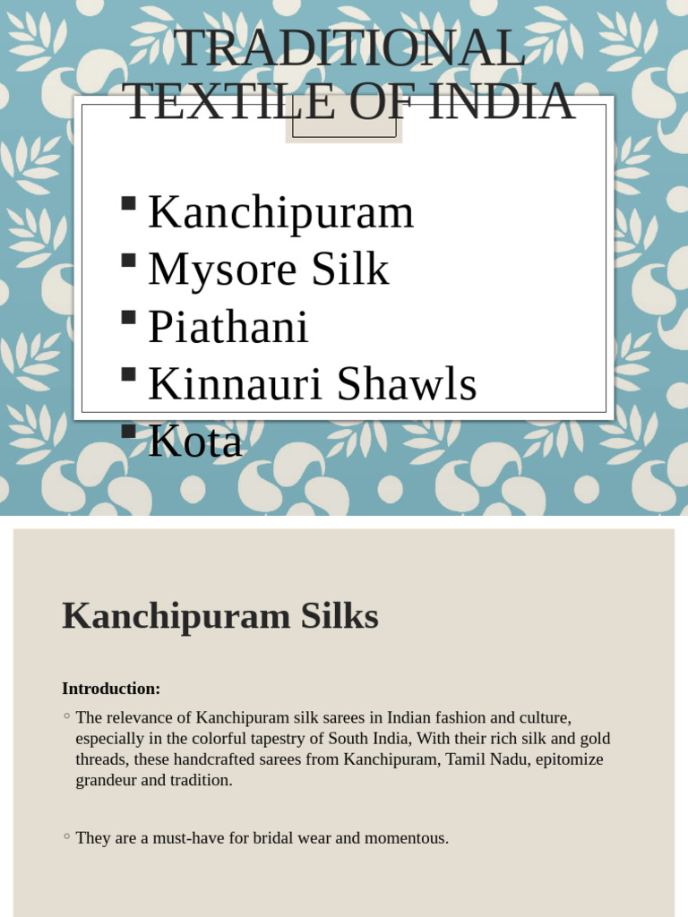 Traditional Textiles of India: A Study | PDF | Loom | Wool
