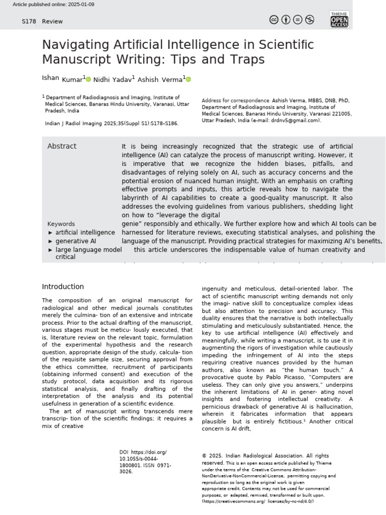 Navigating Artificial Intelligence in Scientific M | PDF | Artificial Intelligence ...