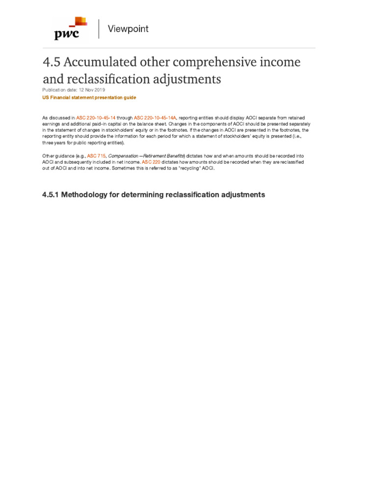 PWC Aoci Guidance | PDF