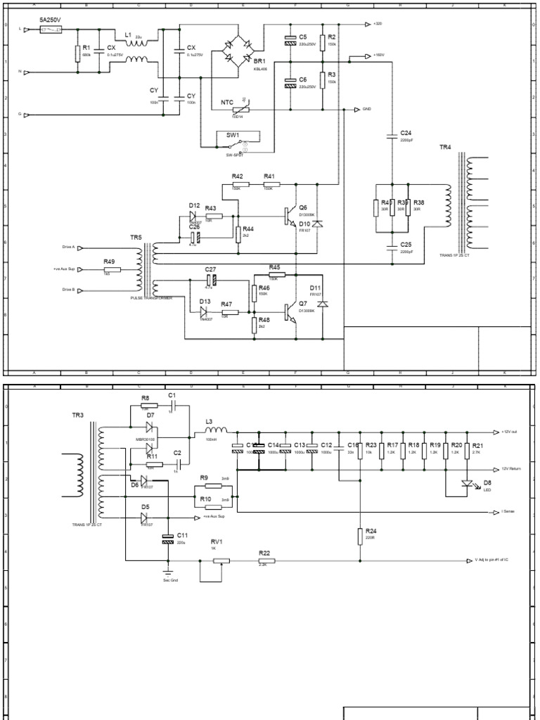 Half Bridge SMPS Circuit Diagram | PDF