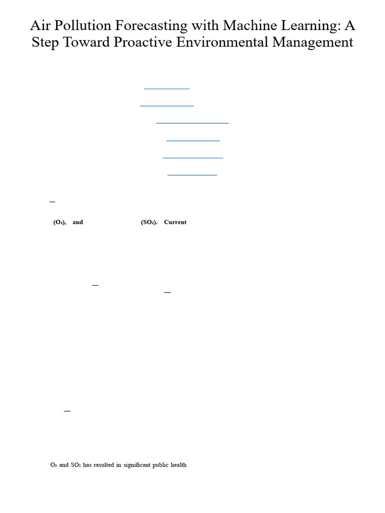 Project Paper For Air Pollution Humanized by Us - Balaji | PDF | Air Pollution | Machine Learning