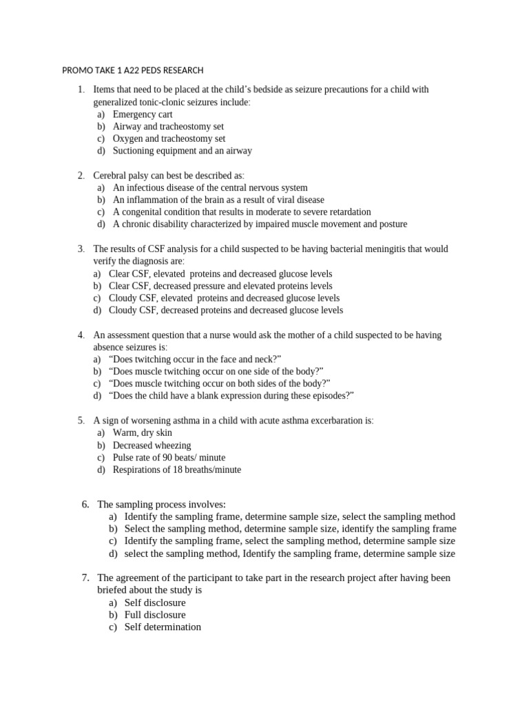 Promo Take 1 A22 Peds Research | PDF | Methodology | Asthma