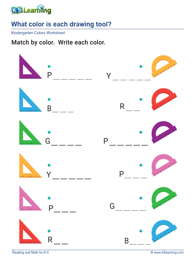 Match Write Colors e | PDF