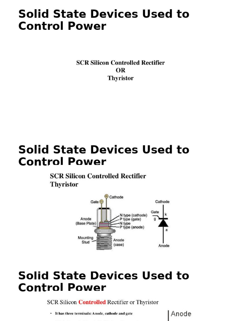 Silicon Controlled Rectifiers Operation | PDF | Electricity | Electrical Engineering