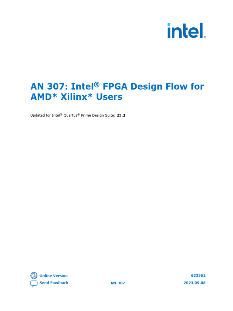 Intel FPGA Design Flow for Xilinx Users | PDF | Field Programmable Gate ...