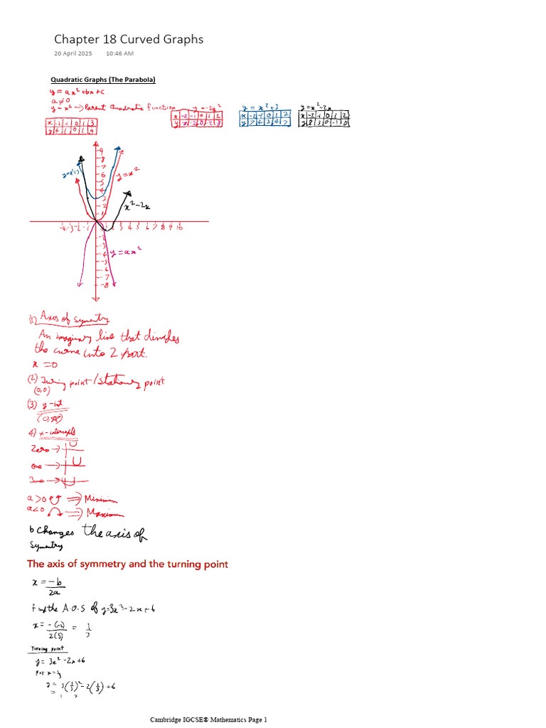 Chapter 18 Curved Graphs | PDF