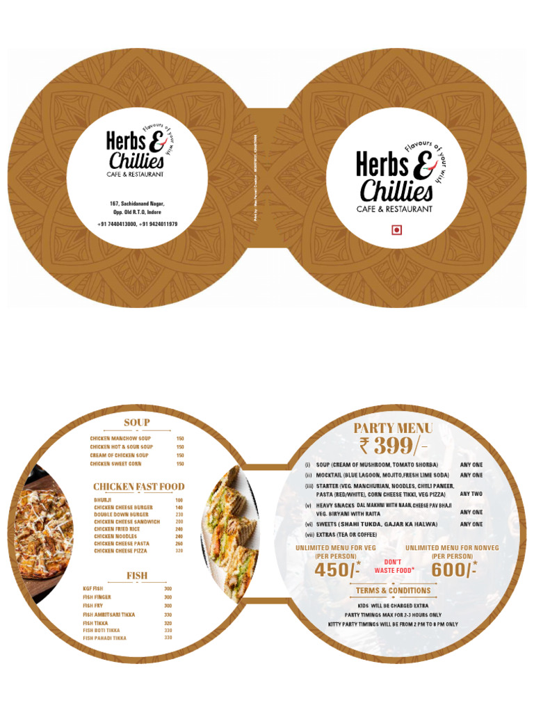 Herbs Chillies Restaurant Menu Card - Non Veg | PDF | Prepared Foods ...