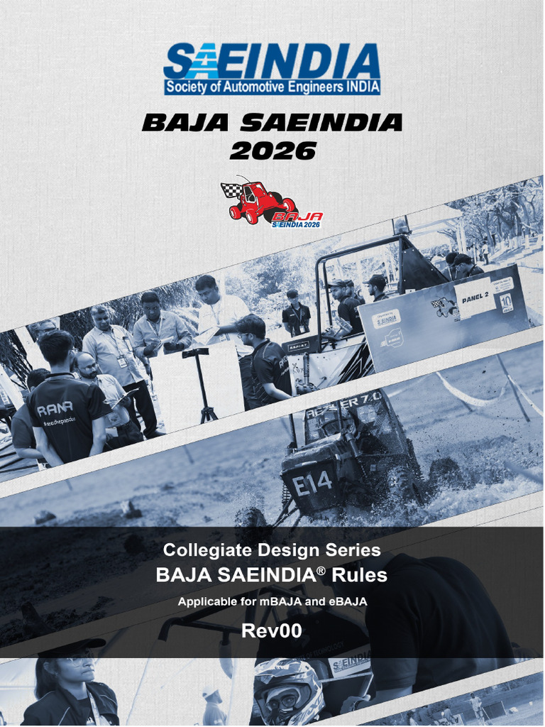 Baja Saeindia Rulebook 2026 - Rev00 - Mbaja & Ebaja - 1751182083 | PDF ...