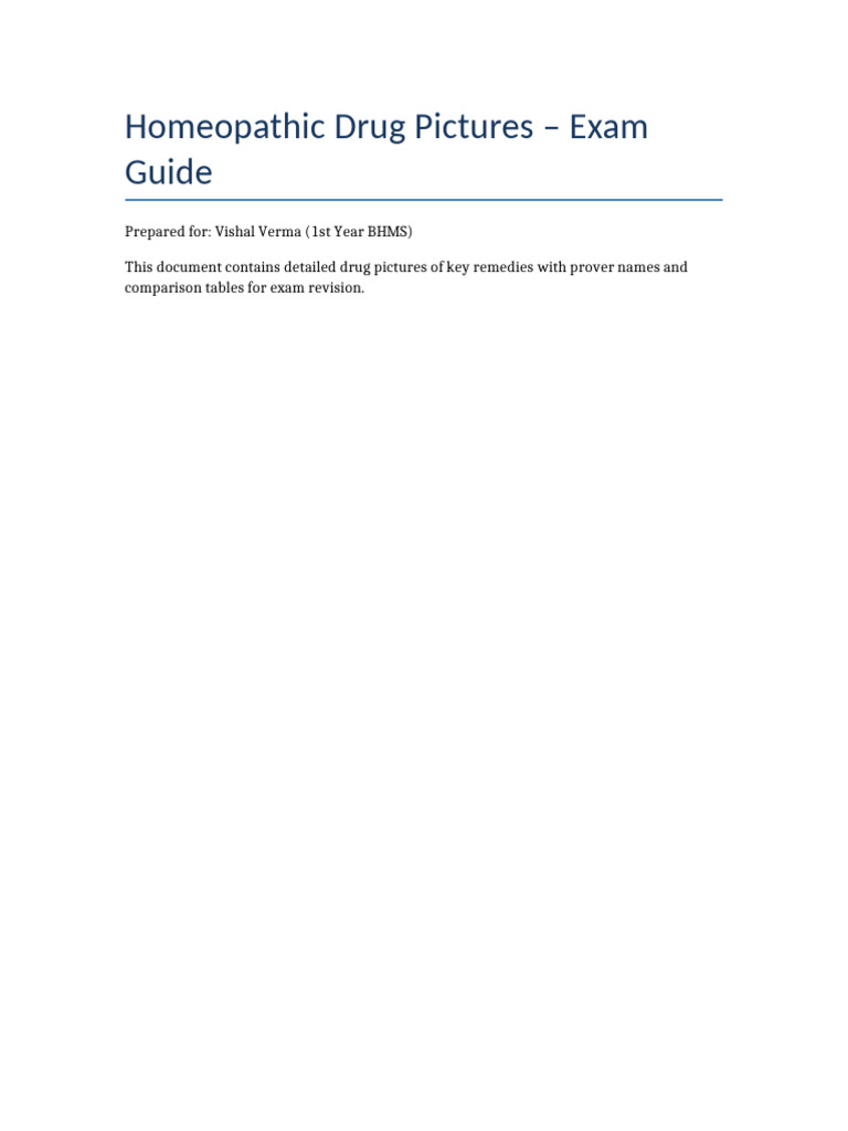 Homeopathic Drug Pictures Sample Bright | PDF | Homeopathy | Pain