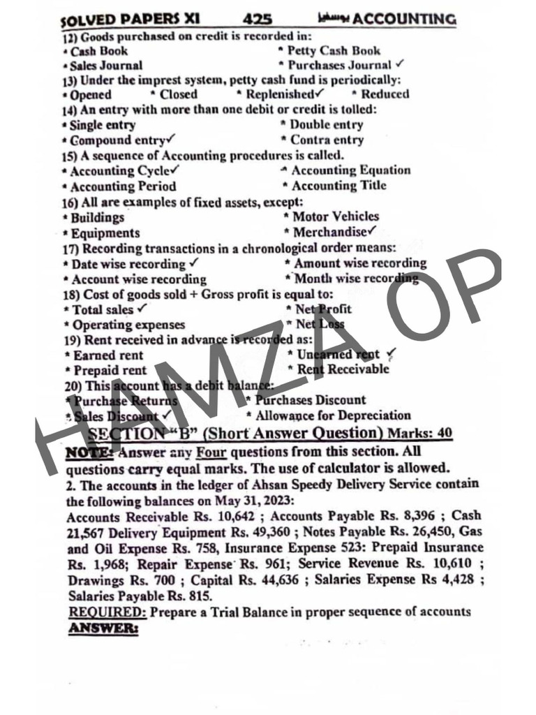 Xi - Accounting (Solve 10 Year) | PDF