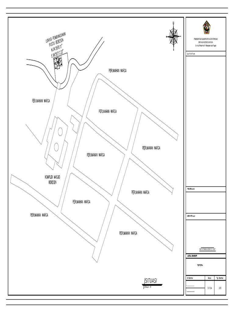Gambar Kerja Pustu BEBESEN | PDF