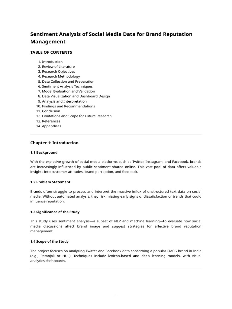 Sentiment Analysis Brand Reputation | PDF | Learning | Cognition