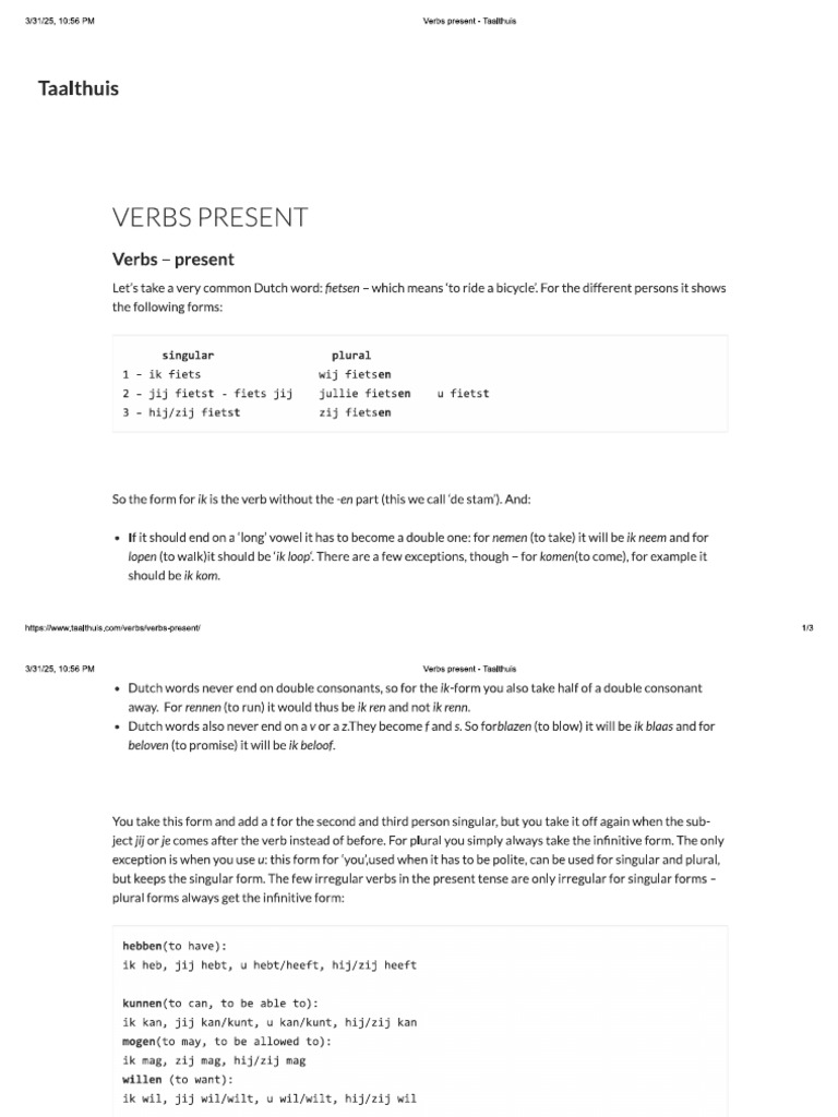 Leesson 2 Verb | PDF