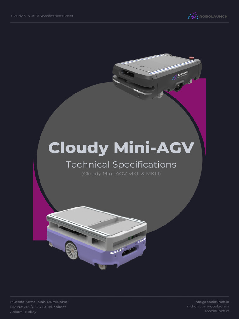 Cloudy Mini-AGV Specifications Sheet | PDF