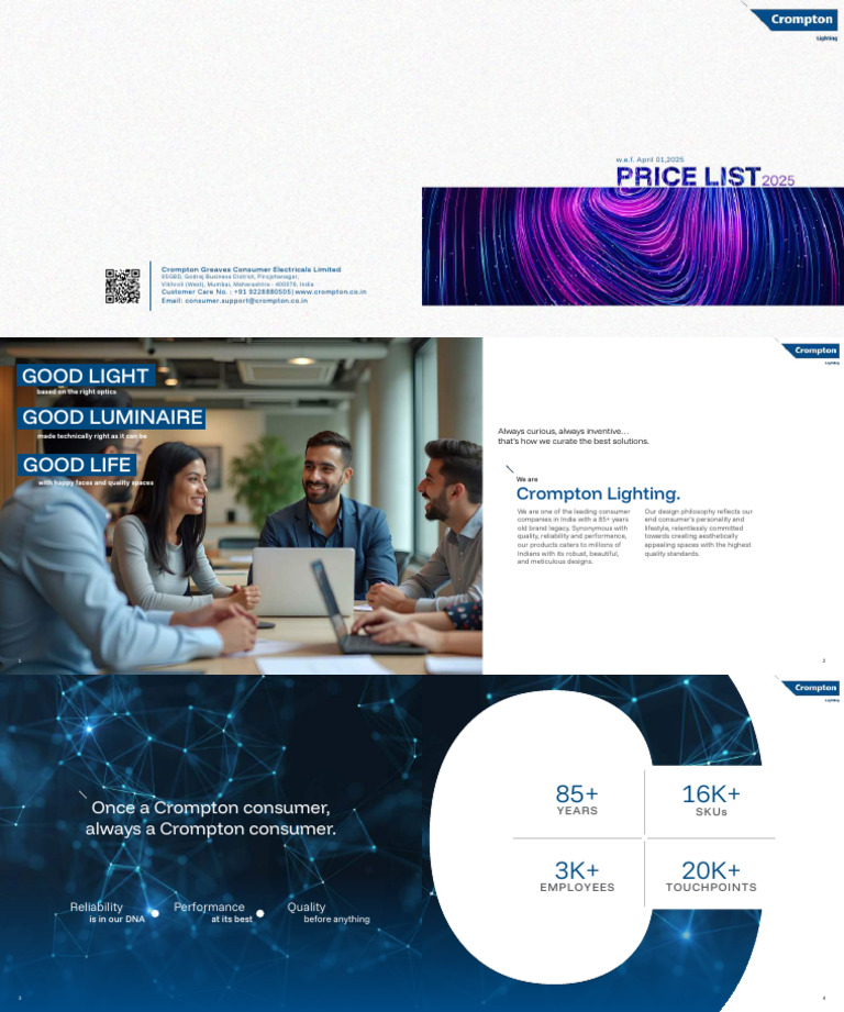 Crompton Lighting Price List 2025 | PDF | Lighting