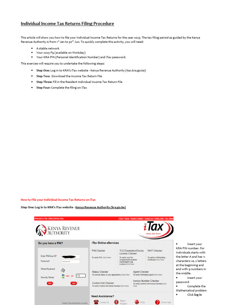How To File Your Individual Income Tax Returns | PDF | Public Finance ...