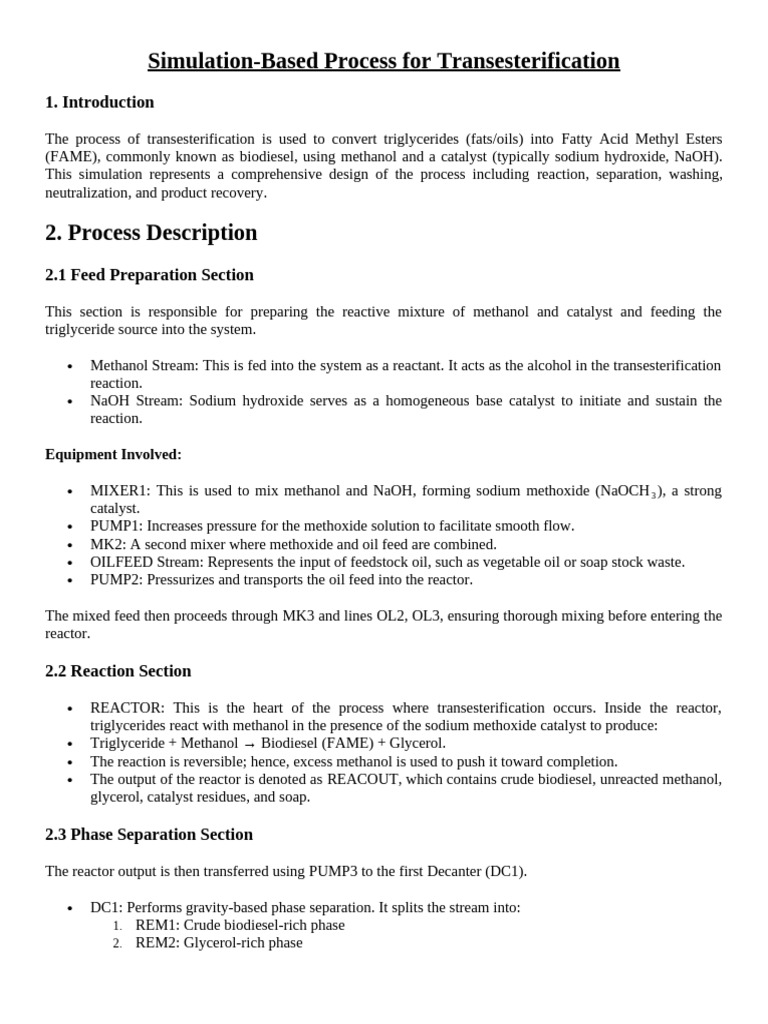 Transesterification File | PDF | Sodium Hydroxide | Triglyceride