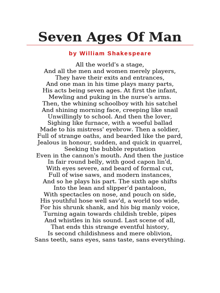 7 ages of man | PDF