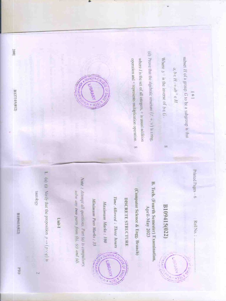 Discrete Structure | PDF