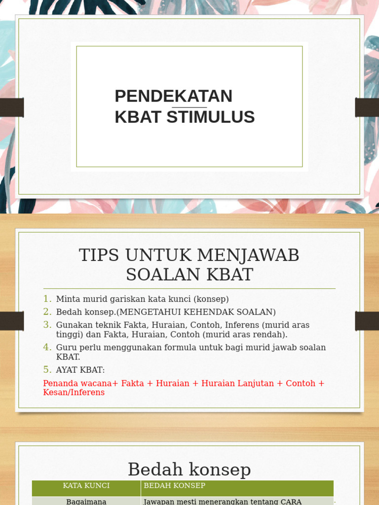 Kbat Stimulus | PDF
