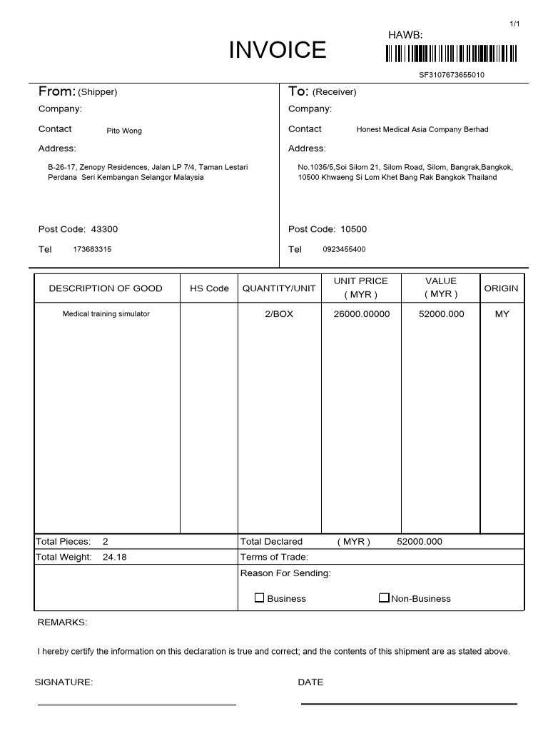 SF3107673655010 Inv | PDF