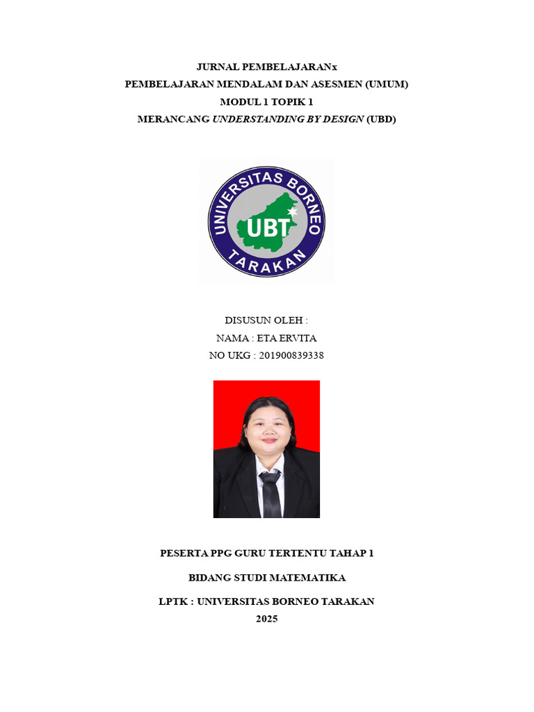 Eta Ervita 201900839338 Pembelajaranmendalamdanasesmen (Umum) | PDF