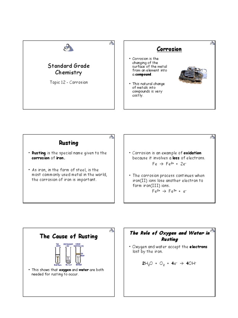 Corrosion Handout | PDF | Rust | Corrosion