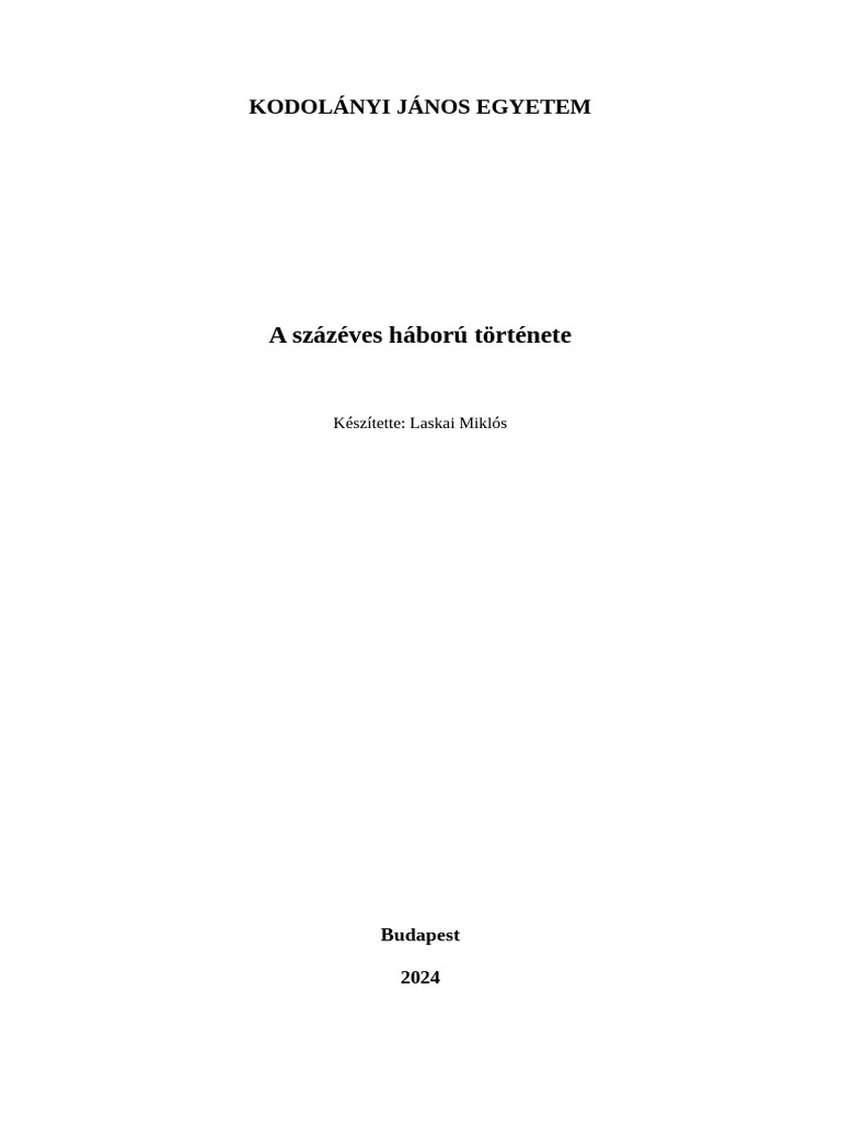 A Százéves Háború + Átdolgozva | PDF