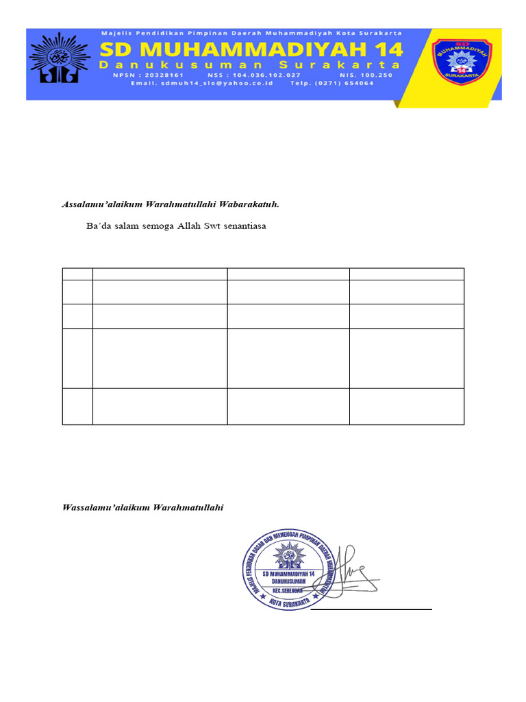 Edaran Libur Dan Penerimaan Rapor | PDF