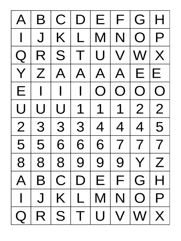 Alfabeto Numeros Grade | PDF