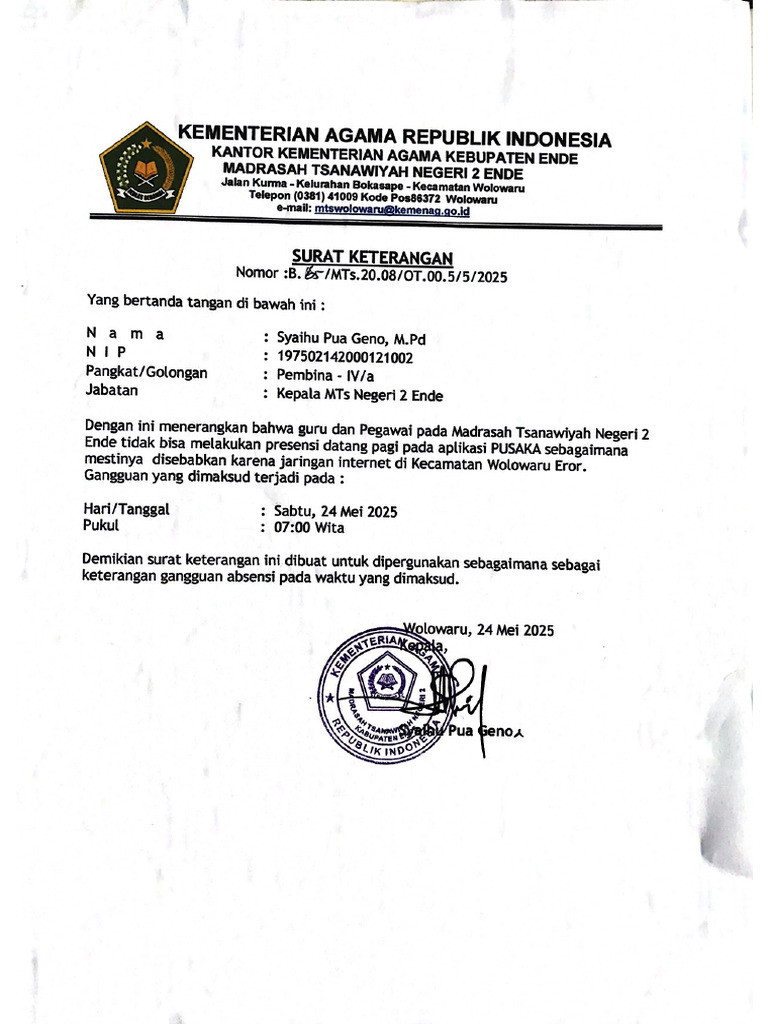 Surat Pusaka Eror 24 Mei 2025 | PDF