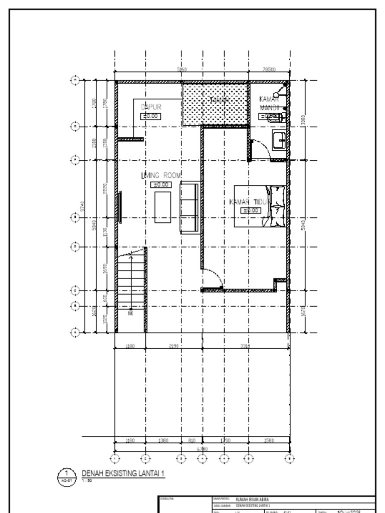 Denah Rumah Irvan Abira Lantai 1 & 2 | PDF
