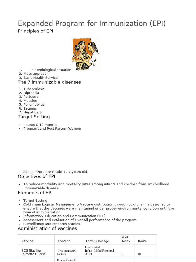 Expanded Program For Immunization. Finalsdocx 1 | PDF | Vaccines ...