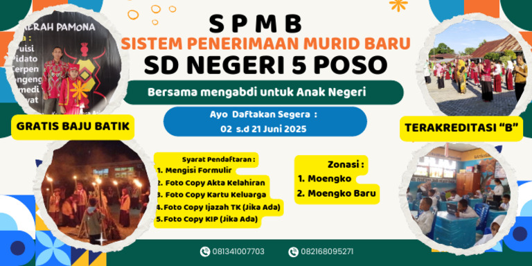 Pendaftaran SPMB SD Negeri 5 Poso | PDF