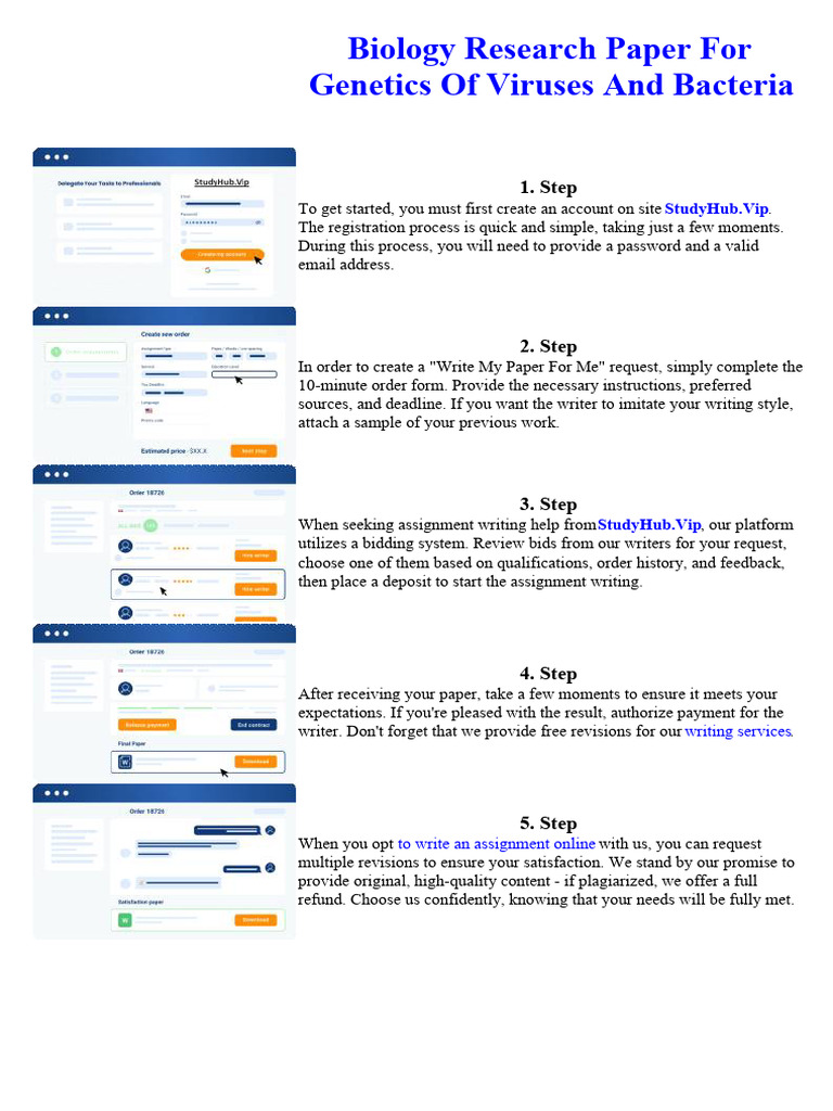 Biology Research Paper For Genetics of Viruses and Bacteria | PDF ...