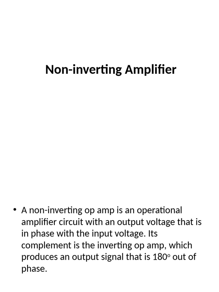 Non-Inverting Amplifier Overview | PDF | Operational Amplifier | Amplifier