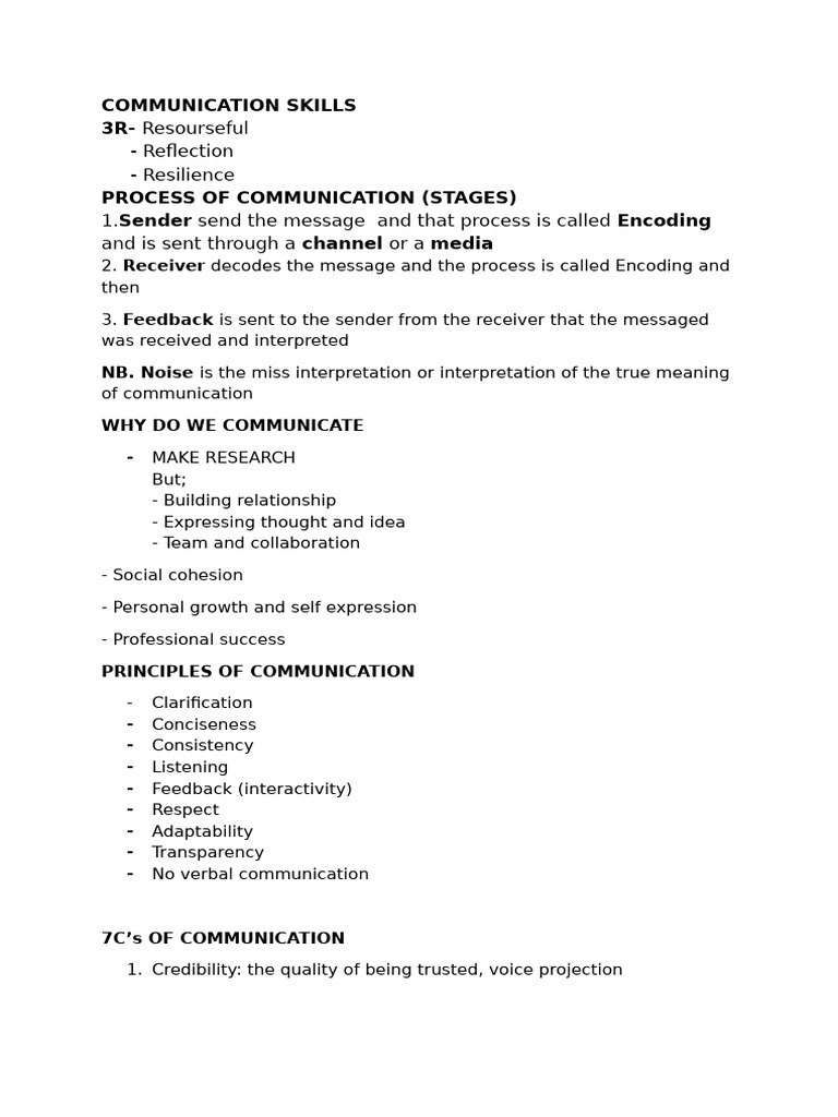 Communication Skills Lesson 2 | PDF