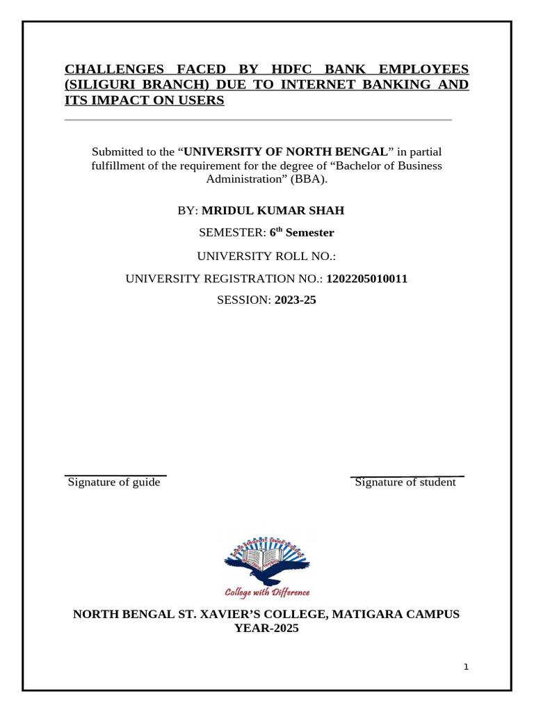 Mridul Shah Research Report | PDF | Methodology | Banks