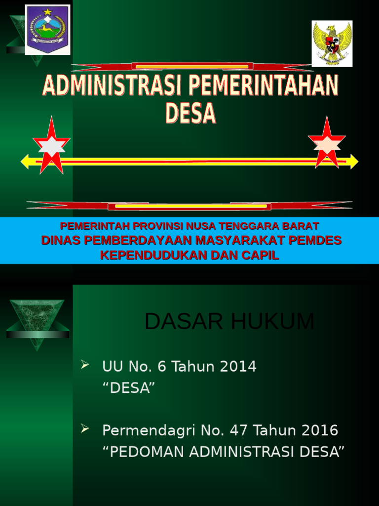 Pedoman Administrasi Desa NTB | PDF