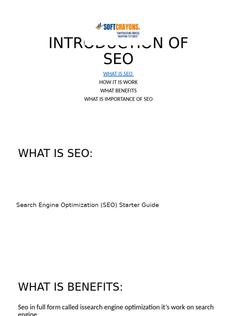Introduction of SEO | PDF