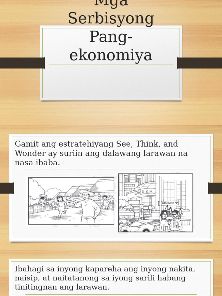 Mga Serbisyong Pang-Ekonomiya | PDF